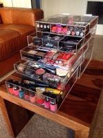 China OEM ODM Acrylic Lip Gloss Packaging Box With 24 Slots Holder for sale