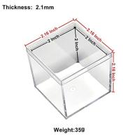 China Square Clear Acrylic Candy Case Small Wedding Gift SGS Certificated for sale