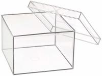 China Small Clear Acrylic Candy Boxes Chemical Resistance 8x8x8cm for sale