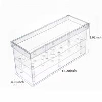 China Waterproof Everlasting Roses Acrylic Box Daily Decoration For 25 Roses for sale