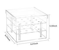 China ISO9001 Acrylic Storage Box 9 Holes Flower Acrylic Box With Lid for sale