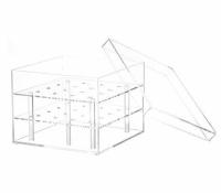 China ISO9001 Acrylic Storage Box 9 Holes Flower Acrylic Box With Lid for sale