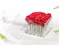 China ISO9001 Acrylic Storage Box 9 Holes Flower Acrylic Box With Lid for sale