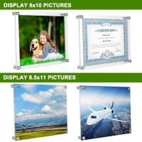 China Floating Magnetic Acrylic Photo Display Frames Detachable Minimalist Design for sale