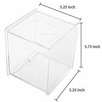 China Wall Mounted Acrylic Tissue Box Square Shaped Napkin Organizer And Storage for sale