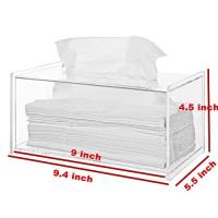 China OEM Clear Acrylic Napkin Holder Box Plastic Tissue Box Dispenser for sale