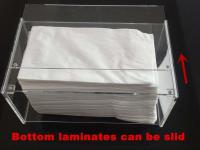 China OEM Clear Acrylic Napkin Holder Box Plastic Tissue Box Dispenser for sale