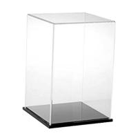 China Retail Custom Made Acrylic Display Case With Black Base For Collectibles for sale