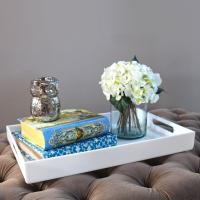 China 100% Virgin Acrylic Tray Display , Perfume Display Clear Serving Tray With Handles for sale