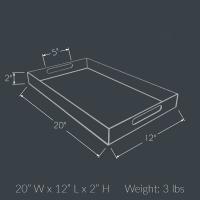 China Square Clear Lucite Serving Tray 12x16 Inch Acrylic Material for sale