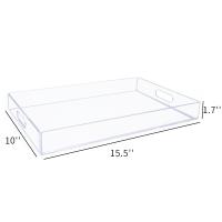 China Clear Acrylic Tray Rectangular For Breakfast for sale