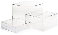 China 5x5 4x4 3x3 Acrylic Display Box 3 Pieces Collection Museum Box for sale