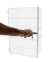 China Transparent Lockable Acrylic Cupcake Display Case 2mm 3mm Thickness for sale