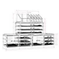 China OEM ODM Large Acrylic Display Box Cosmetic Storage Box Organizer 4 Pieces Set for sale