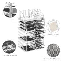 China OEM ODM Large Acrylic Display Box Cosmetic Storage Box Organizer 4 Pieces Set for sale