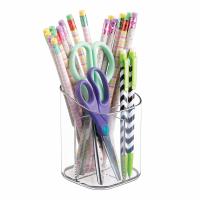 China Stackable PMMA Acrylic Display Box Makeup Brush Holder Cup Bathroom Accessories for sale