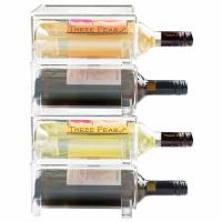 China Heavy Duty PMMA Acrylic Bottle Rack Food Safe For Kitchen Refrigerators for sale