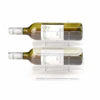 China Modular Acrylic Plastic Wine Bottle Holder Refrigerator Storage System for sale