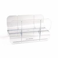 China Double Wine Acrylic Bottle Rack Table Top Clear Lucite Display for sale