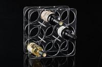 China Plexiglass Lucite Acrylic Bottle Rack , Plastic Wine Bottle Holder For Fridge for sale
