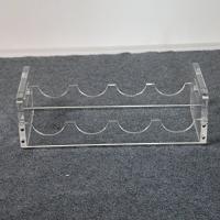 China Transparent PMMA Acrylic Wine Rack Stackable 18.9x8x4cm Size for sale