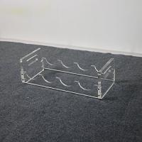 China Transparent PMMA Acrylic Wine Rack Stackable 18.9x8x4cm Size for sale