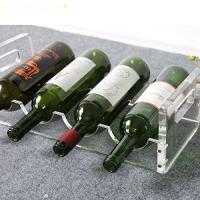 China Transparent PMMA Acrylic Wine Rack Stackable 18.9x8x4cm Size for sale