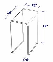 China Multipurpose Acrylic Display Frame Clear Acrylic Side Table For Living Room for sale