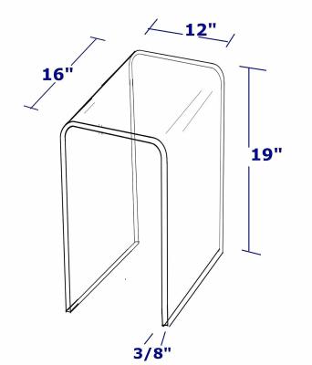 China Multipurpose Acrylic Display Frame Clear Acrylic Side Table For Living Room for sale