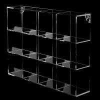 China 12 Compartment Acrylic Display Frame Wall Mounted Bathroom Organizer Counter Rack for sale