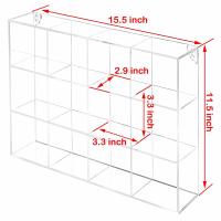 China 12 Compartment Acrylic Display Frame Wall Mounted Bathroom Organizer Counter Rack for sale