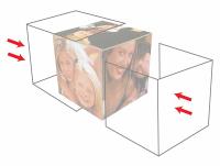 China Clear Plastic 6 Sided Acrylic Photo Cube 3.25x3.25Inch For Gift for sale