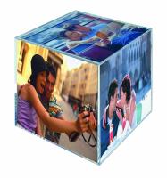 China Clear Plastic 6 Sided Acrylic Photo Cube 3.25x3.25Inch For Gift for sale