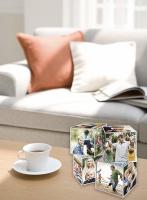China Clear Plastic 6 Sided Acrylic Photo Cube 3.25x3.25Inch For Gift for sale