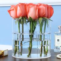 China Multifunctional Acrylic Flower Pot Non Toxic Plants Display 6.29X6.29X4.52Inch for sale