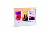 China 4x6 Clear Acrylic Wall Mount Floating Frameless Picture Frame For Family for sale