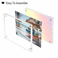 China 4x6 Clear Acrylic Wall Mount Floating Frameless Picture Frame For Family for sale