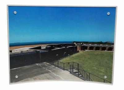 China Arc Acrylic Clear Double Sided Picture Frames Exquisite Workmanship for sale