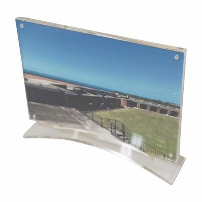 China Lightweight Acrylic Photo Display Detachable Acrylic Self Standing Frame for sale