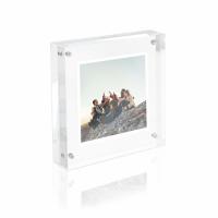China PMMA Acrylic Photo Display Frameless Acrylic Magnetic Picture Frames For Refrigerator for sale