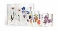 China Thicker Block Clear Acrylic Magnet Stand Double Sided Frameless Desktop Display for sale