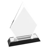 China Diamond Glass Custom Shaped Acrylic Awards Engraved Clipped For School for sale