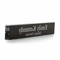 China 2x10 Acrylic Desk Wedge Name Plate Black Color Scratch Resistance for sale