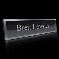 China 2X8 Acrylic Photo Display Acrylic Table Name Plate Clear White Color for sale