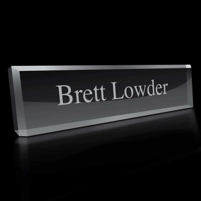 China 2X8 Acrylic Photo Display Acrylic Table Name Plate Clear White Color for sale