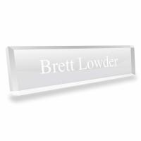 China 2X8 Acrylic Photo Display Acrylic Table Name Plate Clear White Color for sale