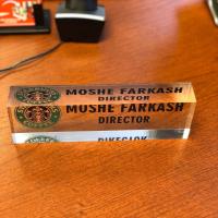 China Transparent Cube Name Plate Acrylic Design OEM ODM Available for sale