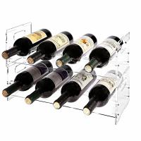China Freestanding Acrylic Bottle Rack Stackable 8 Bottle Acrylic Bottle Organizer for sale