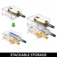 China Plastic Acrylic Wine Bottle Holder Impact Resistance For Kitchen Countertops Stackable for sale