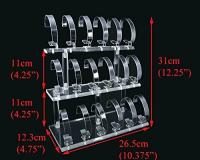 China 3 Tier Acrylic Watch Stand Holder Removable Silk printing logo for sale